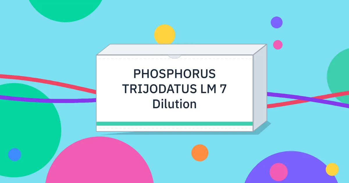 Symbolbild: Packung mit der Aufschrift PHOSPHORUS TRIJODATUS LM 7 Dilution (PZN 13034822) – Verfügbarkeit und Bezug in Apotheken in Frankfurt am Main