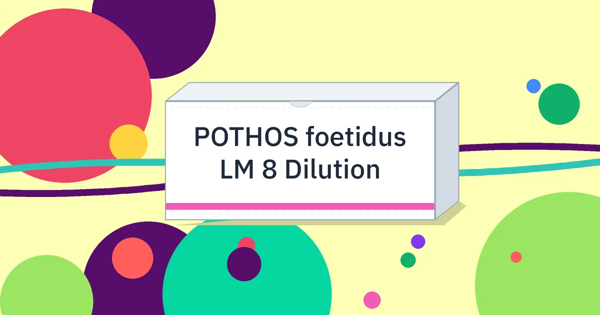 Symbolbild: Packung mit der Aufschrift POTHOS foetidus LM 8 Dilution (PZN 13666060) – Verfügbarkeit und Bezug in Apotheken in Frankfurt am Main