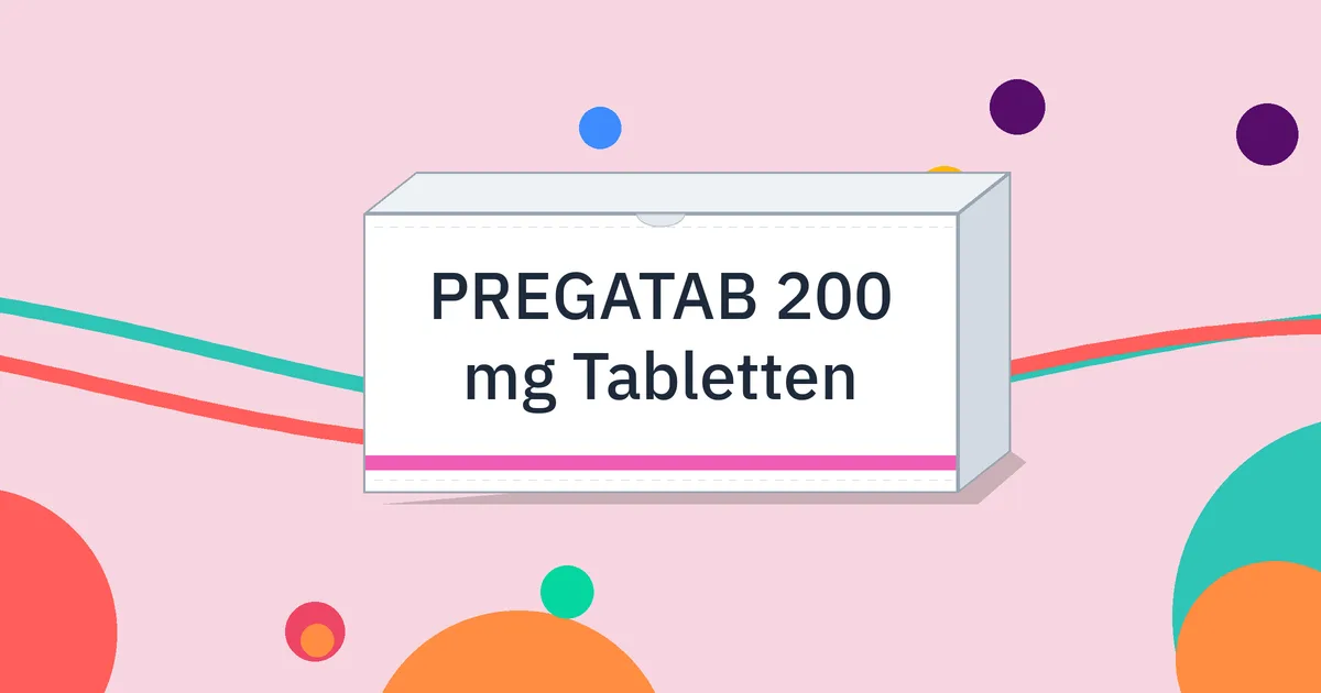 Symbolbild: Packung mit der Aufschrift PREGATAB 200 mg Tabletten (PZN 14135809) – Verfügbarkeit und Bezug in Apotheken in Frankfurt am Main