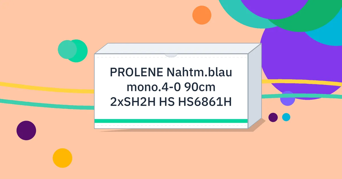 Symbolbild: Packung mit der Aufschrift PROLENE Nahtm.blau mono.4-0 90cm 2xSH2H HS HS6861H (PZN 20895861) – Verfügbarkeit und Bezug in Apotheken in Frankfurt am Main