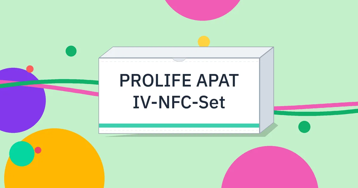 Symbolbild: Packung mit der Aufschrift PROLIFE APAT IV-NFC-Set (PZN 18130335) – Verfügbarkeit und Bezug in Apotheken in Frankfurt am Main