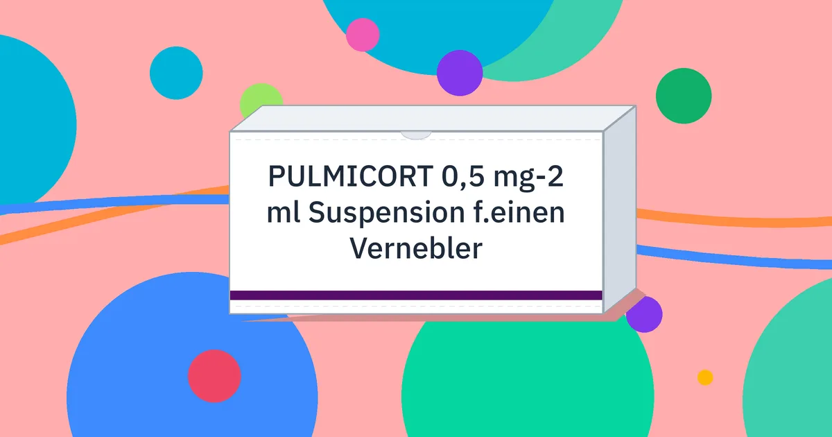 Symbolbild: Packung mit der Aufschrift PULMICORT 0,5 mg-2 ml Suspension f.einen Vernebler (PZN 12557788) – Verfügbarkeit und Bezug in Apotheken in Frankfurt am Main