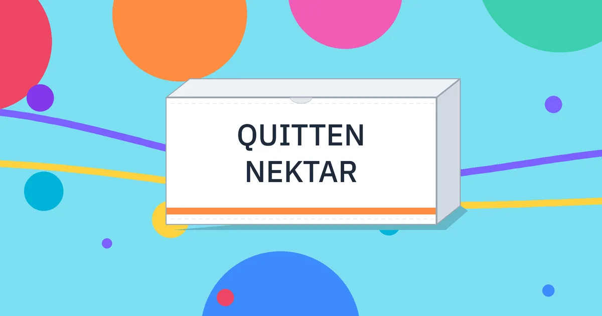 Symbolbild: Packung mit der Aufschrift QUITTEN NEKTAR (PZN 07239856) – Verfügbarkeit und Bezug in Apotheken in Frankfurt am Main