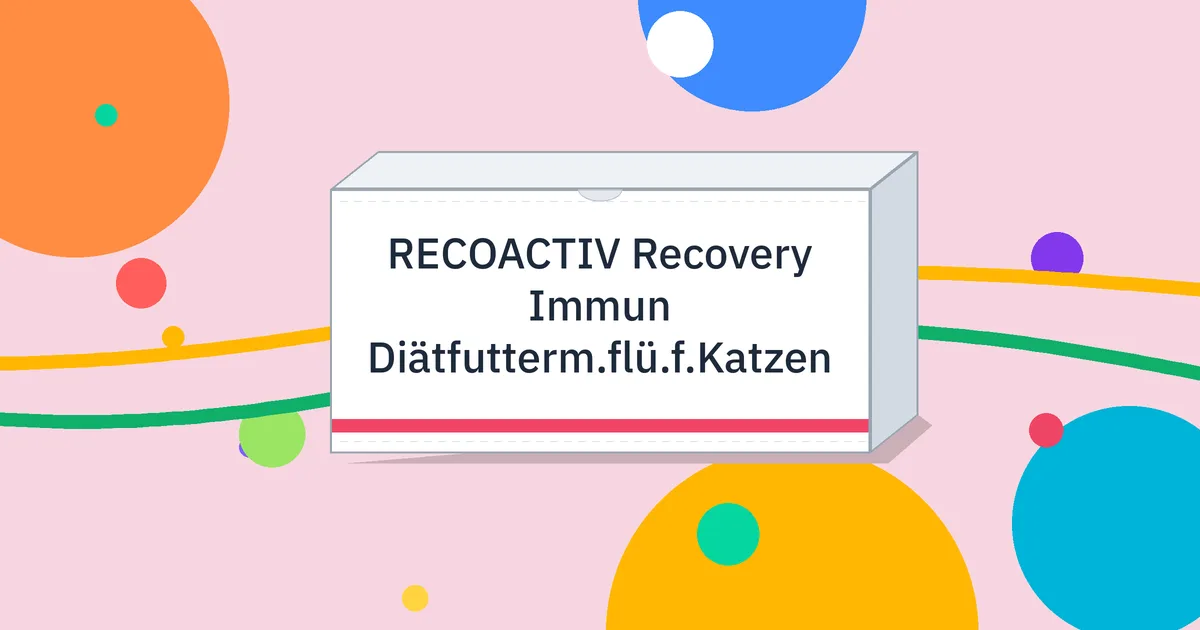 Symbolbild: Packung mit der Aufschrift RECOACTIV Recovery Immun Diätfutterm.flü.f.Katzen (PZN 17201820) – Verfügbarkeit und Bezug in Apotheken in Frankfurt am Main