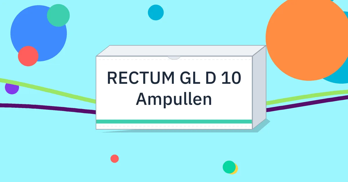 Symbolbild: Packung mit der Aufschrift RECTUM GL D 10 Ampullen (PZN 02956122) – Verfügbarkeit und Bezug in Apotheken in Frankfurt am Main