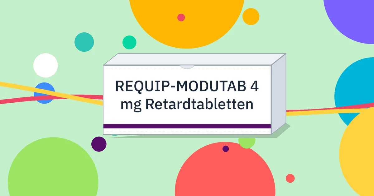 Symbolbild: Packung mit der Aufschrift REQUIP-MODUTAB 4 mg Retardtabletten (PZN 07703905) – Verfügbarkeit und Bezug in Apotheken in Frankfurt am Main