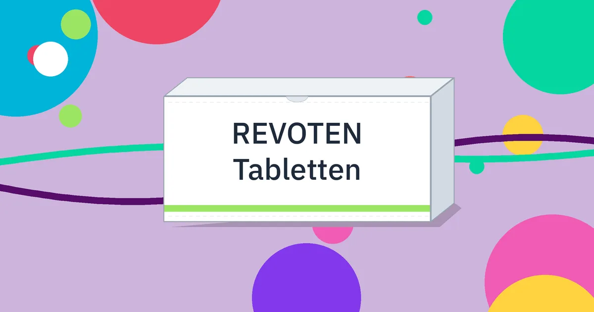 Symbolbild: Packung mit der Aufschrift REVOTEN Tabletten (PZN 10786183) – Verfügbarkeit und Bezug in Apotheken in Frankfurt am Main