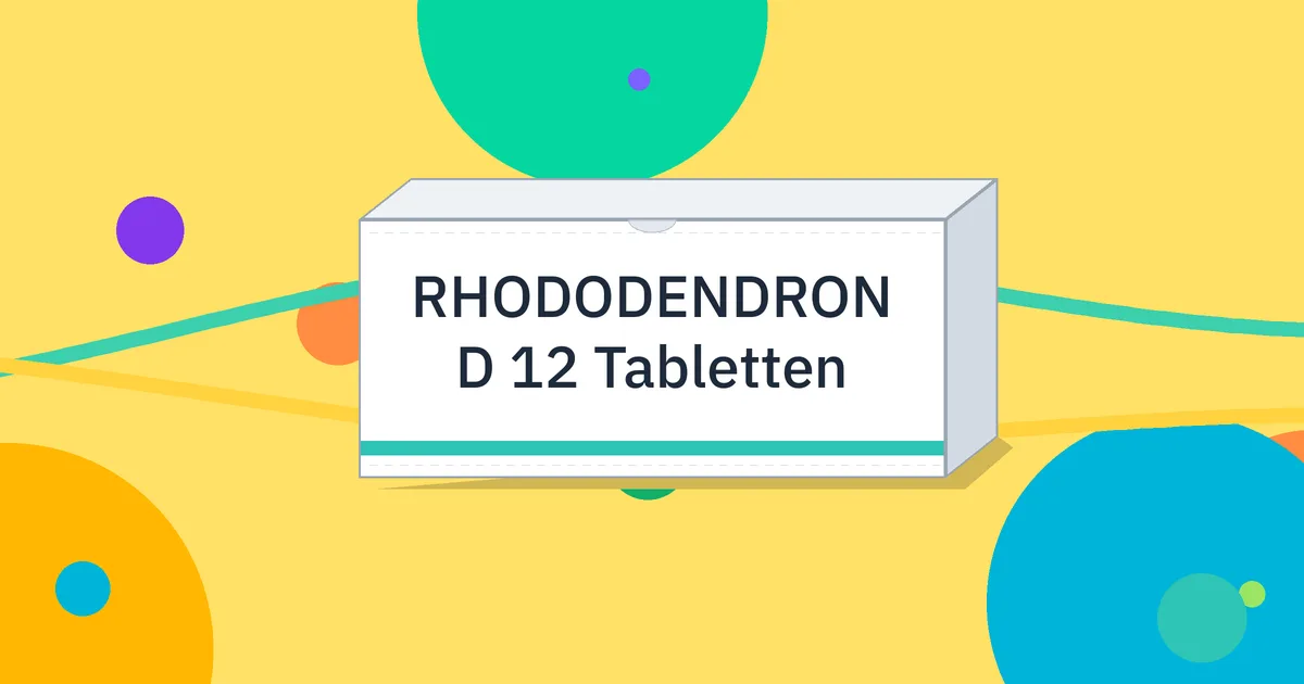 Symbolbild: Packung mit der Aufschrift RHODODENDRON D 12 Tabletten (PZN 02635435) – Verfügbarkeit und Bezug in Apotheken in Frankfurt am Main