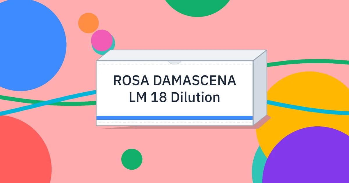 Symbolbild: Packung mit der Aufschrift ROSA DAMASCENA LM 18 Dilution (PZN 13056350) – Verfügbarkeit und Bezug in Apotheken in Frankfurt am Main