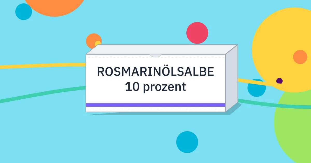 Symbolbild: Packung mit der Aufschrift ROSMARINÖLSALBE 10 prozent (PZN 15407670) – Verfügbarkeit und Bezug in Apotheken in Frankfurt am Main