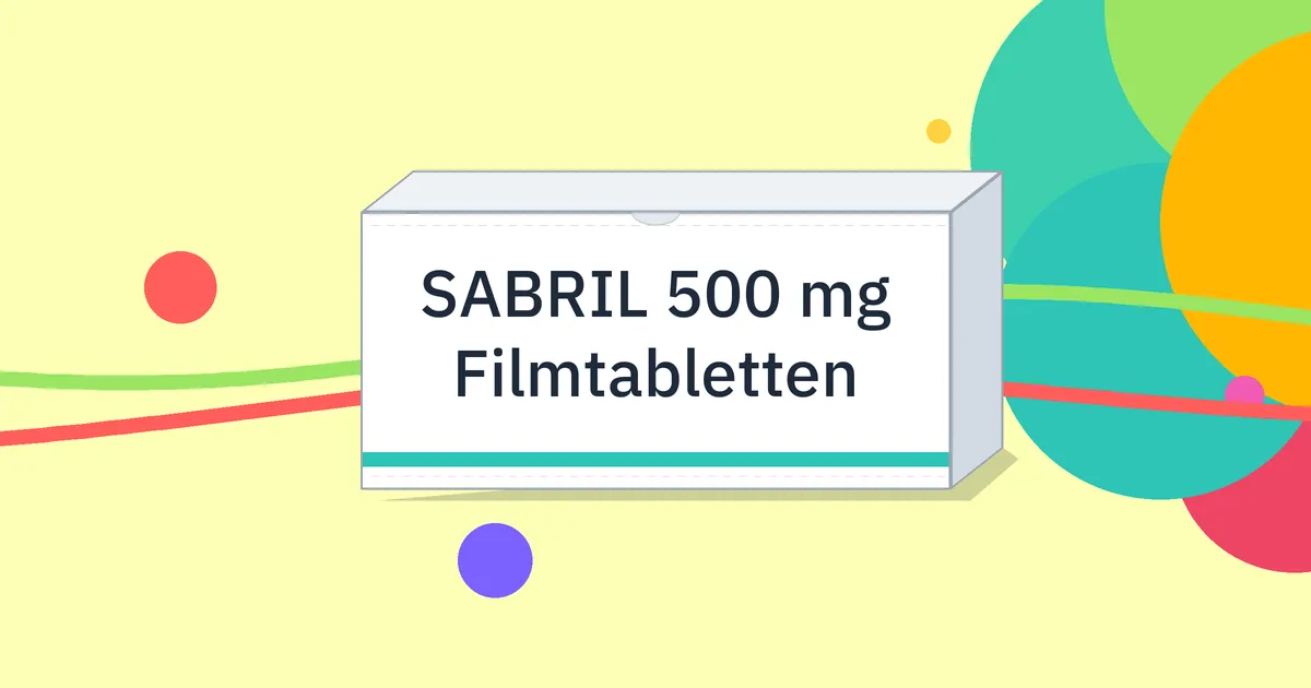 Symbolbild: Packung mit der Aufschrift SABRIL 500 mg Filmtabletten (PZN 01550323) – Verfügbarkeit und Bezug in Apotheken in Frankfurt am Main