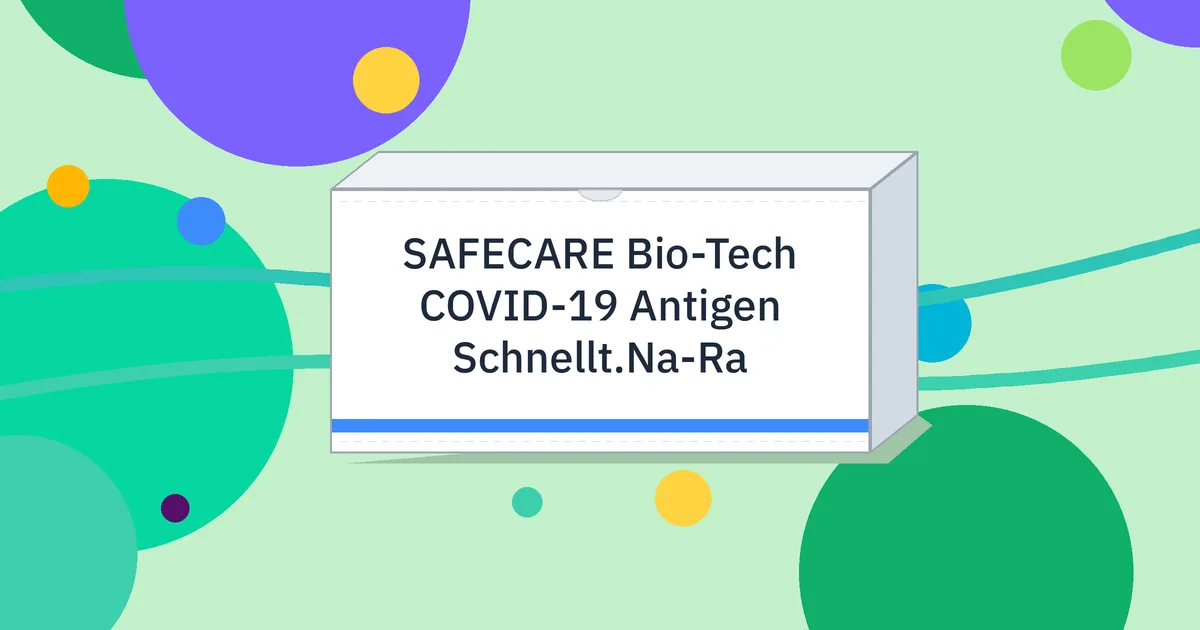Symbolbild: Packung mit der Aufschrift SAFECARE Bio-Tech COVID-19 Antigen Schnellt.Na-Ra (PZN 17410819) – Verfügbarkeit und Bezug in Apotheken in Frankfurt am Main