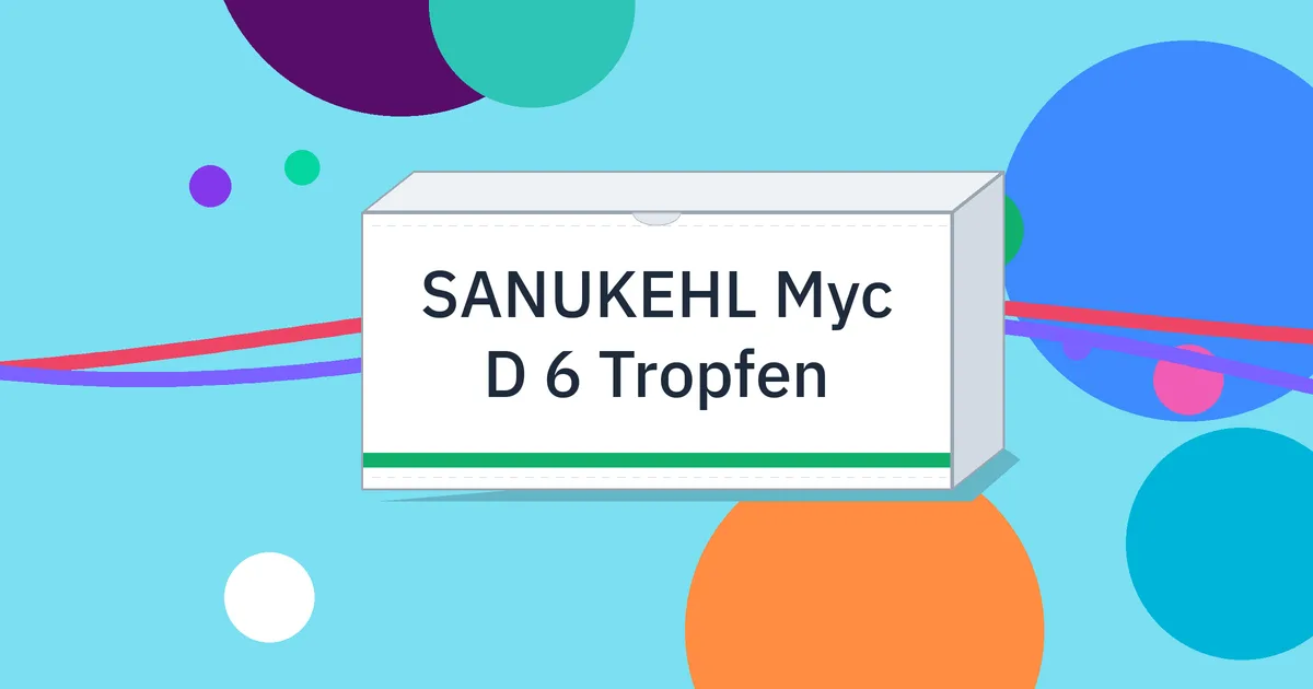 Symbolbild: Packung mit der Aufschrift SANUKEHL Myc D 6 Tropfen (PZN 07402919) – Verfügbarkeit und Bezug in Apotheken in Frankfurt am Main