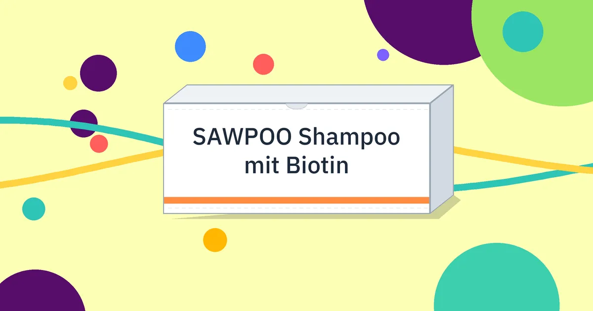 Symbolbild: Packung mit der Aufschrift SAWPOO Shampoo mit Biotin (PZN 20318997) – Verfügbarkeit und Bezug in Apotheken in Frankfurt am Main