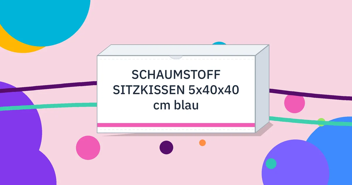 Symbolbild: Packung mit der Aufschrift SCHAUMSTOFF SITZKISSEN 5x40x40 cm blau (PZN 03772683) – Verfügbarkeit und Bezug in Apotheken in Frankfurt am Main