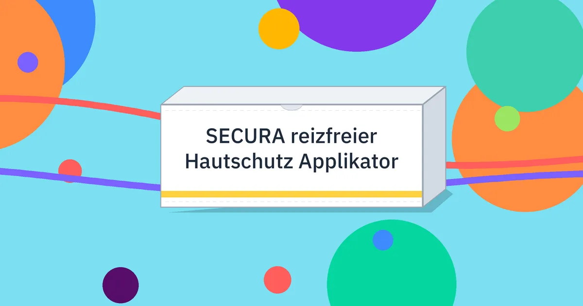 Symbolbild: Packung mit der Aufschrift SECURA reizfreier Hautschutz Applikator (PZN 09384769) – Verfügbarkeit und Bezug in Apotheken in Frankfurt am Main