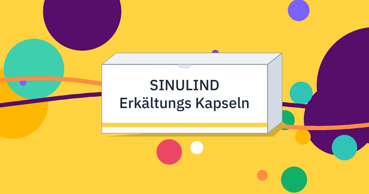 Symbolbild: Packung mit der Aufschrift SINULIND Erkältungs Kapseln (PZN 11876994) – Verfügbarkeit und Bezug in Apotheken in Frankfurt am Main