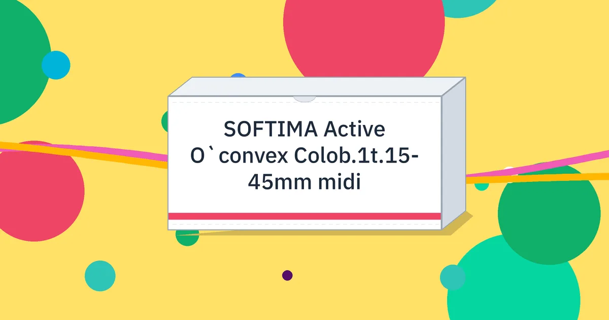 Symbolbild: Packung mit der Aufschrift SOFTIMA Active O`convex Colob.1t.15-45mm midi (PZN 18808205) – Verfügbarkeit und Bezug in Apotheken in Frankfurt am Main