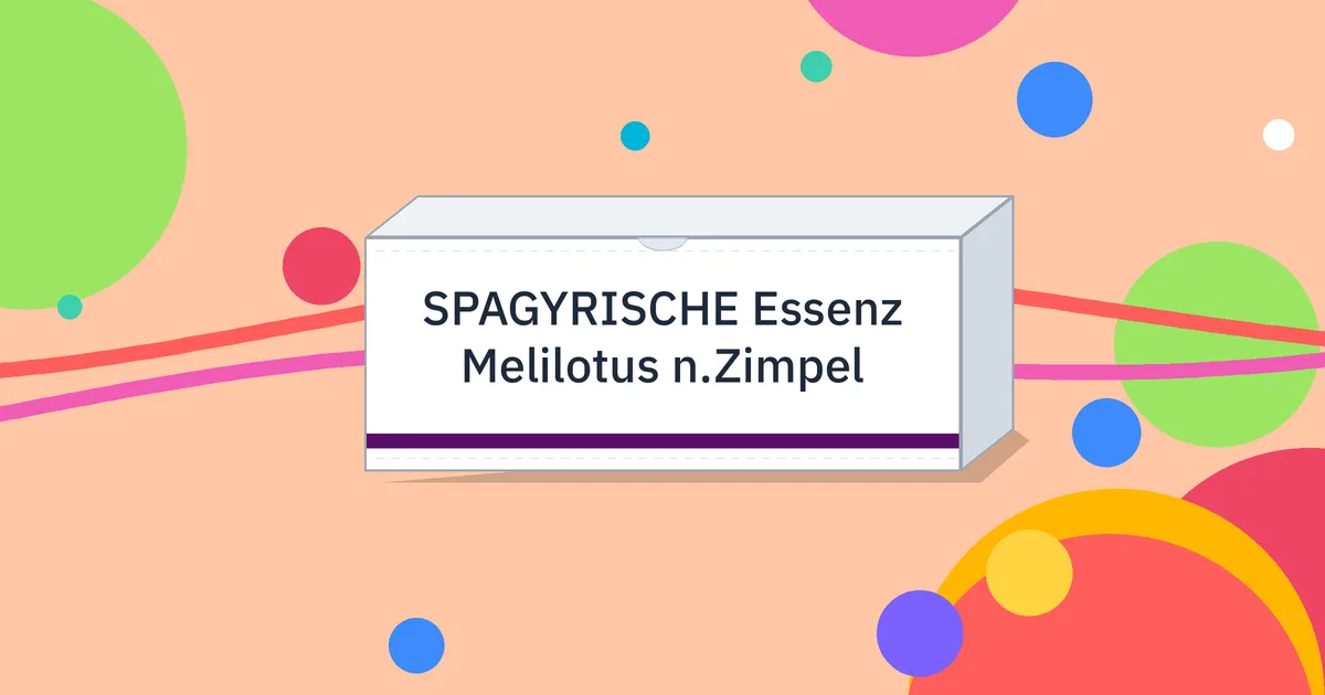 Symbolbild: Packung mit der Aufschrift SPAGYRISCHE Essenz Melilotus n.Zimpel (PZN 00917230) – Verfügbarkeit und Bezug in Apotheken in Frankfurt am Main