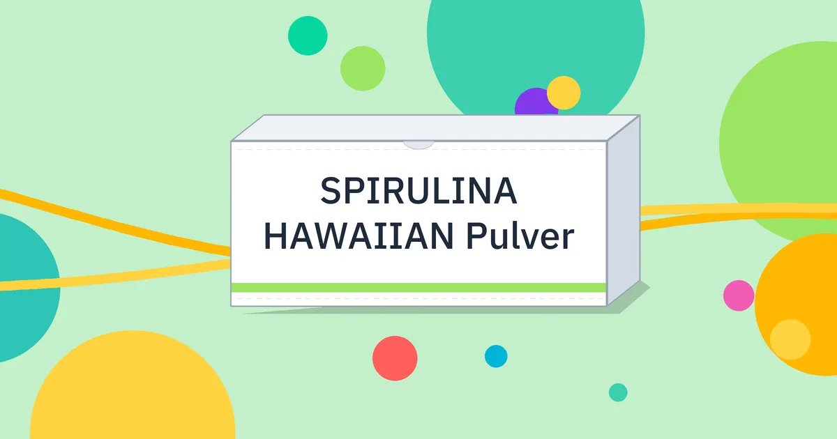 Symbolbild: Packung mit der Aufschrift SPIRULINA HAWAIIAN Pulver (PZN 04171052) – Verfügbarkeit und Bezug in Apotheken in Frankfurt am Main
