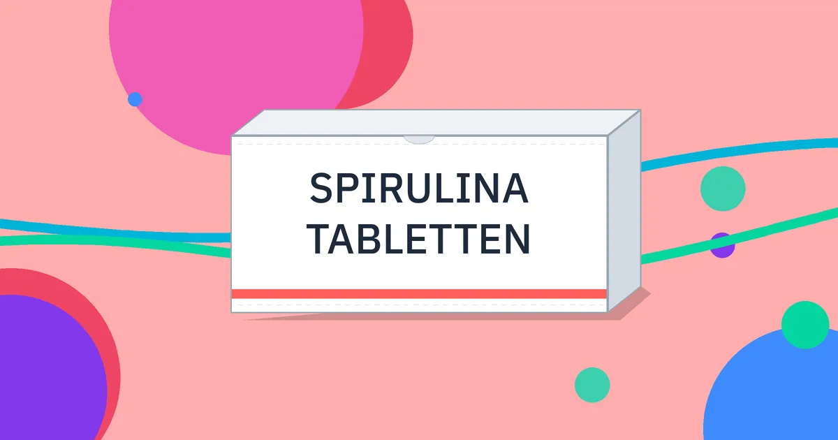 Symbolbild: Packung mit der Aufschrift SPIRULINA TABLETTEN (PZN 02519918) – Verfügbarkeit und Bezug in Apotheken in Frankfurt am Main