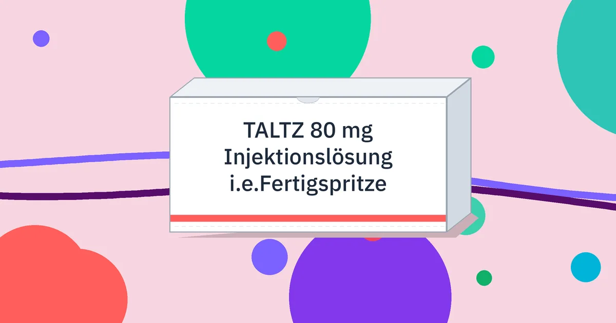 Symbolbild: Packung mit der Aufschrift TALTZ 80 mg Injektionslösung i.e.Fertigspritze (PZN 19434043) – Verfügbarkeit und Bezug in Apotheken in Frankfurt am Main