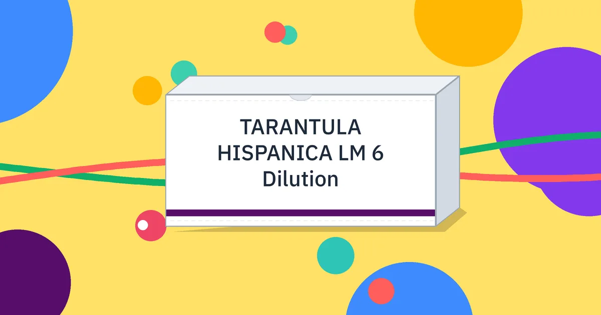 Symbolbild: Packung mit der Aufschrift TARANTULA HISPANICA LM 6 Dilution (PZN 10407903) – Verfügbarkeit und Bezug in Apotheken in Frankfurt am Main