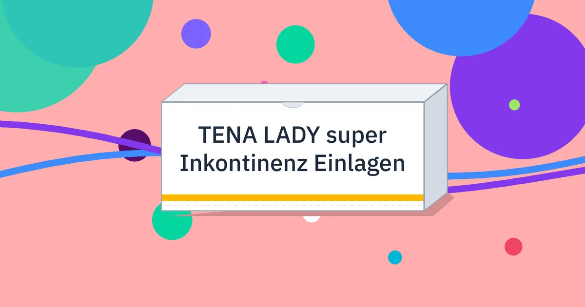 Symbolbild: Packung mit der Aufschrift TENA LADY super Inkontinenz Einlagen (PZN 01675527) – Verfügbarkeit und Bezug in Apotheken in Frankfurt am Main