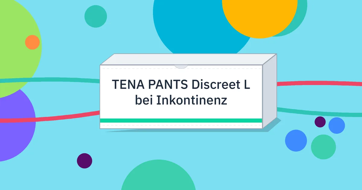 Symbolbild: Packung mit der Aufschrift TENA PANTS Discreet L bei Inkontinenz (PZN 06149393) – Verfügbarkeit und Bezug in Apotheken in Frankfurt am Main