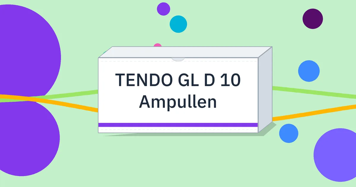 Symbolbild: Packung mit der Aufschrift TENDO GL D 10 Ampullen (PZN 03658964) – Verfügbarkeit und Bezug in Apotheken in Frankfurt am Main