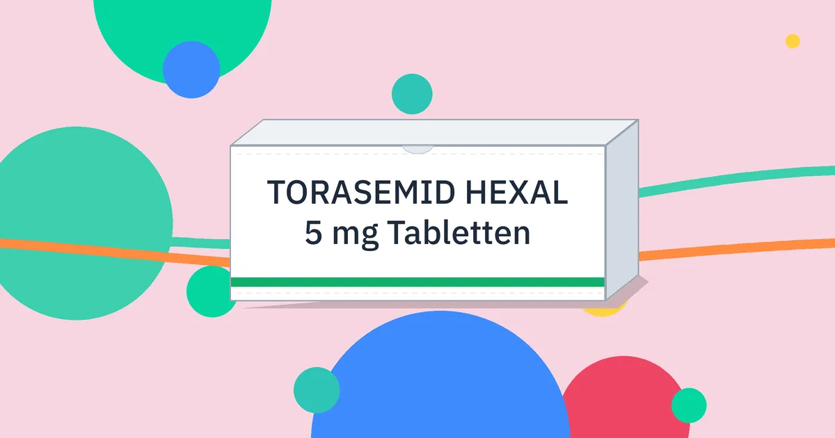 Symbolbild: Packung mit der Aufschrift TORASEMID HEXAL 5 mg Tabletten (PZN 04008671) – Verfügbarkeit und Bezug in Apotheken in Frankfurt am Main