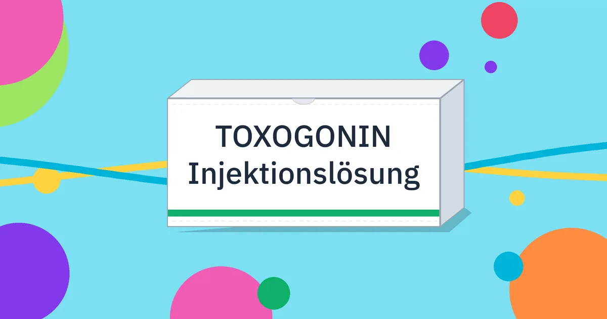 Symbolbild: Packung mit der Aufschrift TOXOGONIN Injektionslösung (PZN 01035911) – Verfügbarkeit und Bezug in Apotheken in Frankfurt am Main