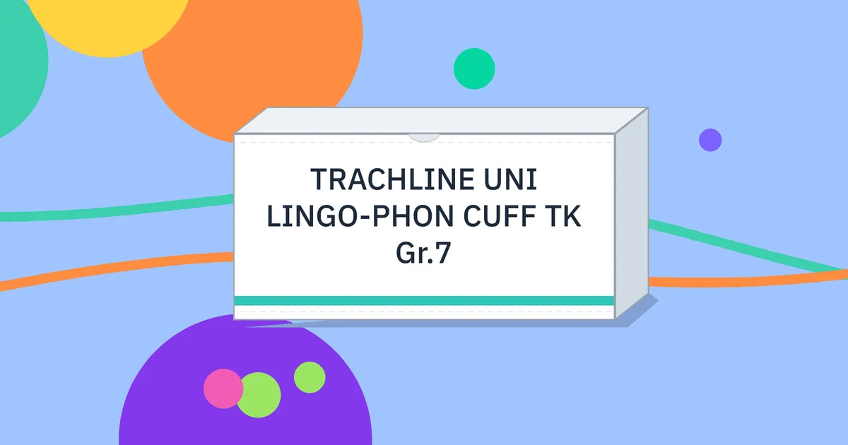 Symbolbild: Packung mit der Aufschrift TRACHLINE UNI LINGO-PHON CUFF TK Gr.7 (PZN 17156255) – Verfügbarkeit und Bezug in Apotheken in Frankfurt am Main