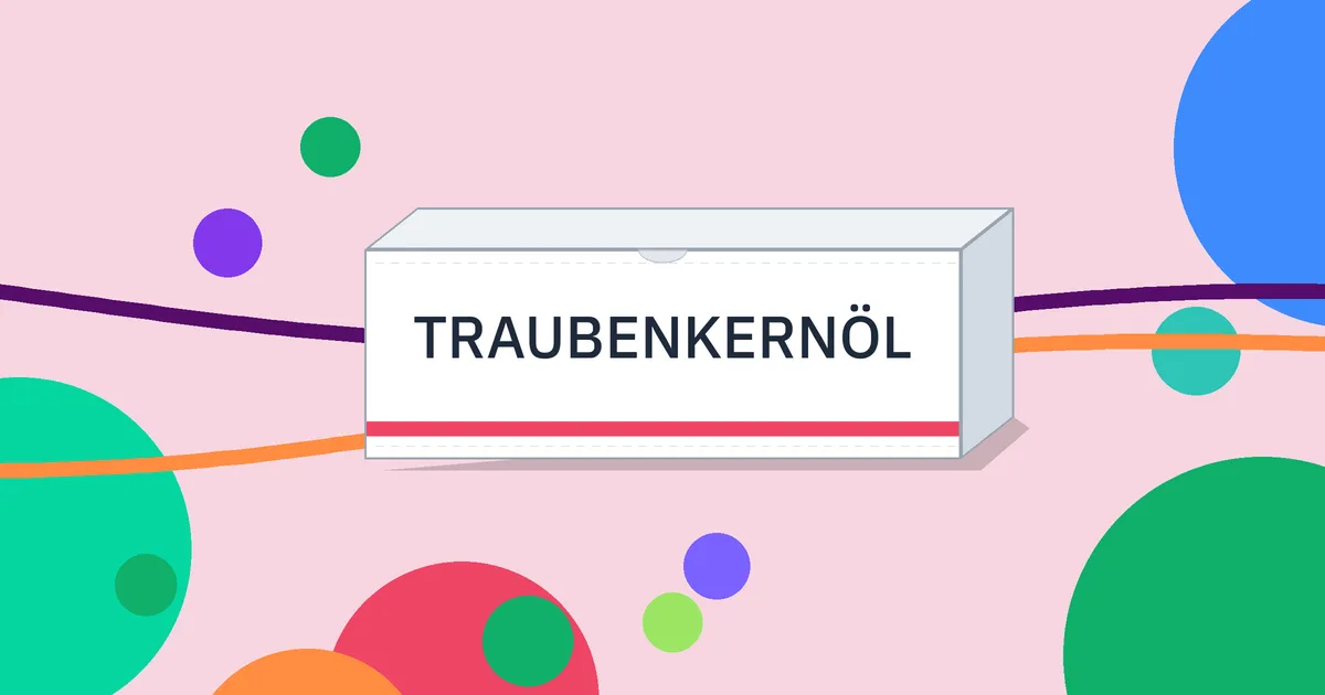 Symbolbild: Packung mit der Aufschrift TRAUBENKERNÖL (PZN 19778268) – Verfügbarkeit und Bezug in Apotheken in Frankfurt am Main