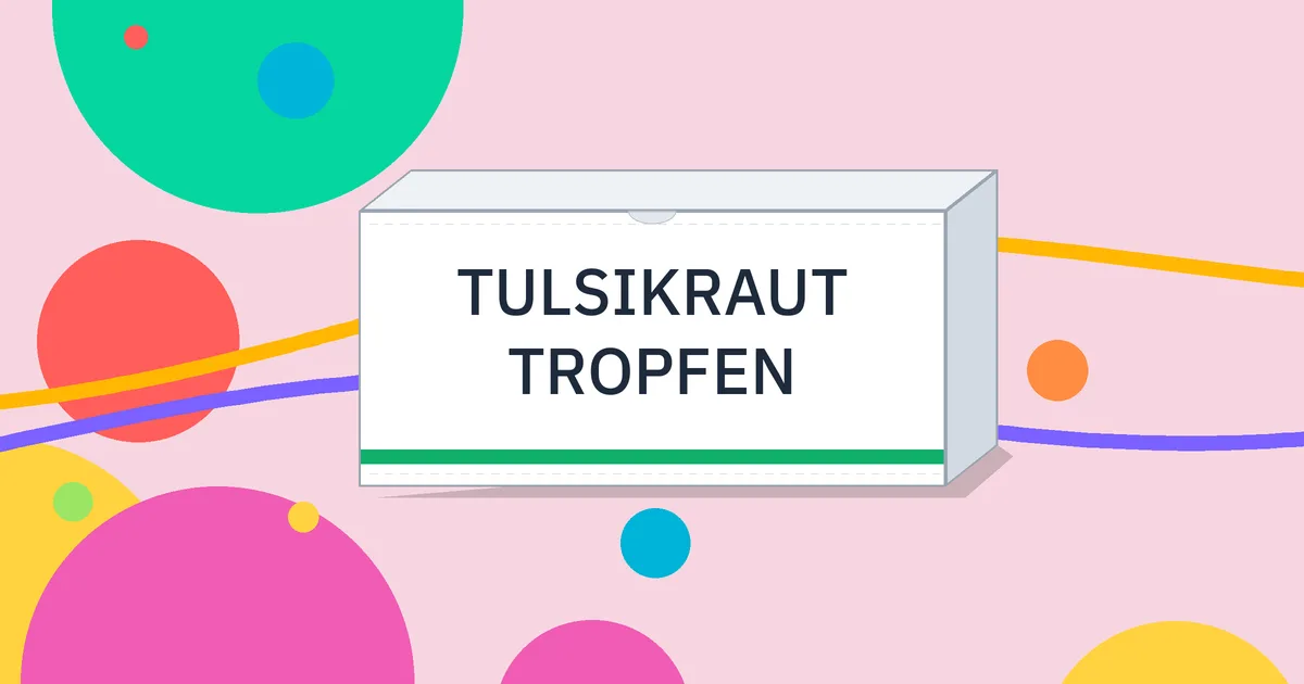 Symbolbild: Packung mit der Aufschrift TULSIKRAUT TROPFEN (PZN 14128287) – Verfügbarkeit und Bezug in Apotheken in Frankfurt am Main