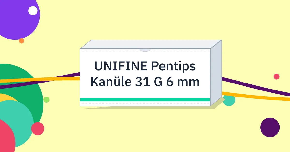 Symbolbild: Packung mit der Aufschrift UNIFINE Pentips Kanüle 31 G 6 mm (PZN 01628137) – Verfügbarkeit und Bezug in Apotheken in Frankfurt am Main