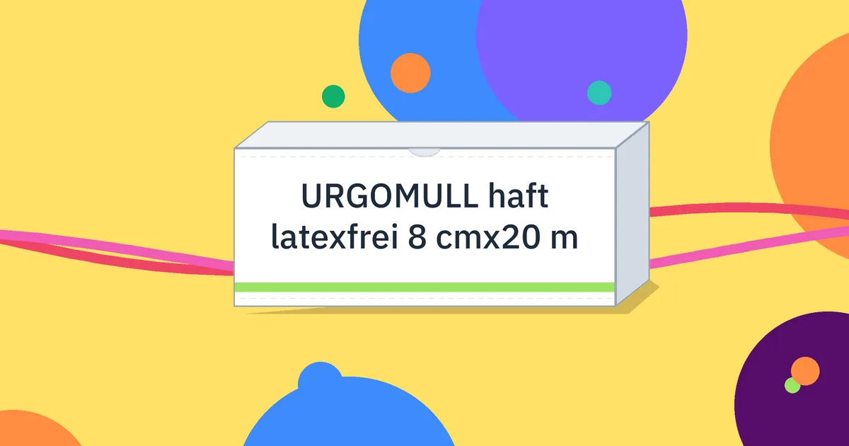 Symbolbild: Packung mit der Aufschrift URGOMULL haft latexfrei 8 cmx20 m (PZN 01832582) – Verfügbarkeit und Bezug in Apotheken in Frankfurt am Main