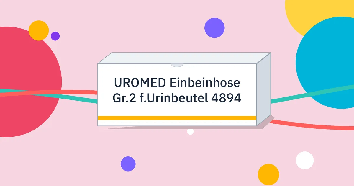 Symbolbild: Packung mit der Aufschrift UROMED Einbeinhose Gr.2 f.Urinbeutel 4894 (PZN 04743608) – Verfügbarkeit und Bezug in Apotheken in Frankfurt am Main
