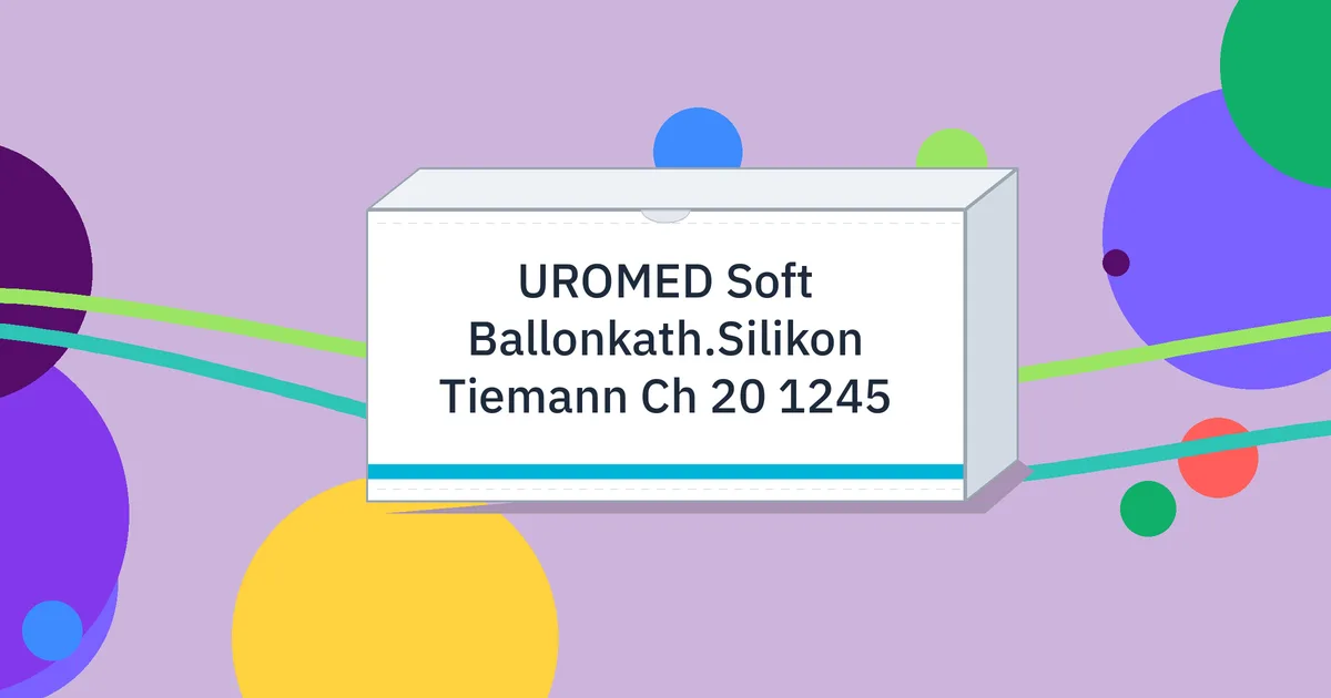 Symbolbild: Packung mit der Aufschrift UROMED Soft Ballonkath.Silikon Tiemann Ch 20 1245 (PZN 02422739) – Verfügbarkeit und Bezug in Apotheken in Frankfurt am Main