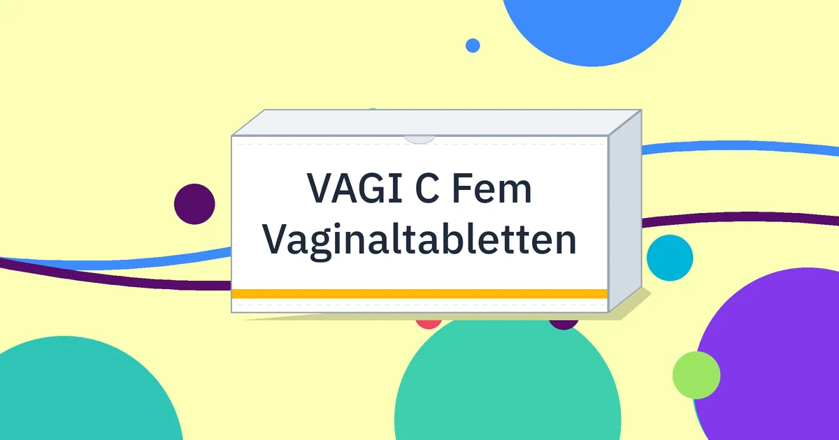 Symbolbild: Packung mit der Aufschrift VAGI C Fem Vaginaltabletten (PZN 02814178) – Verfügbarkeit und Bezug in Apotheken in Frankfurt am Main