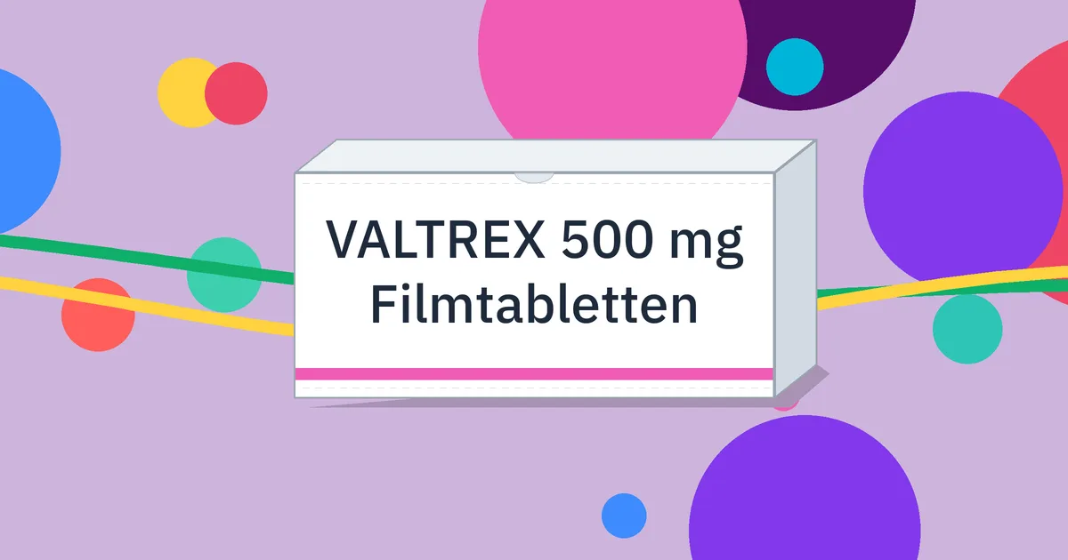Symbolbild: Packung mit der Aufschrift VALTREX 500 mg Filmtabletten (PZN 06616162) – Verfügbarkeit und Bezug in Apotheken in Frankfurt am Main