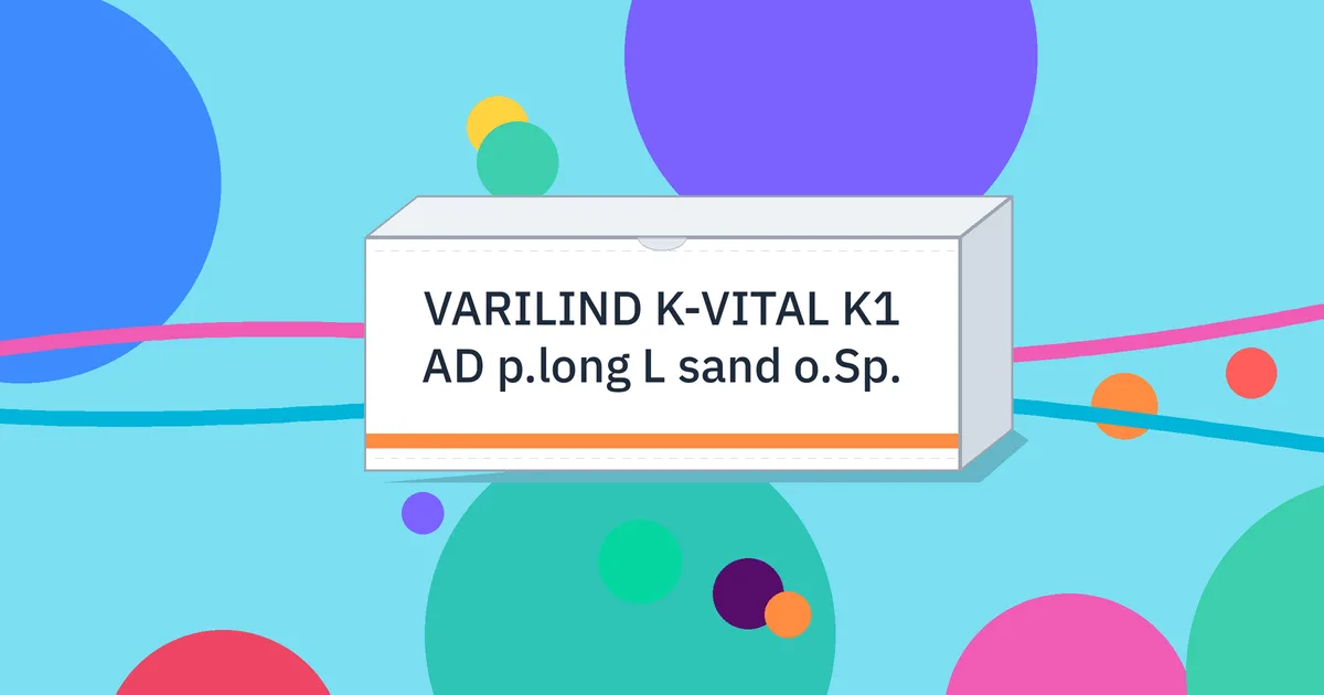 Symbolbild: Packung mit der Aufschrift VARILIND K-VITAL K1 AD p.long L sand o.Sp. (PZN 20566169) – Verfügbarkeit und Bezug in Apotheken in Frankfurt am Main