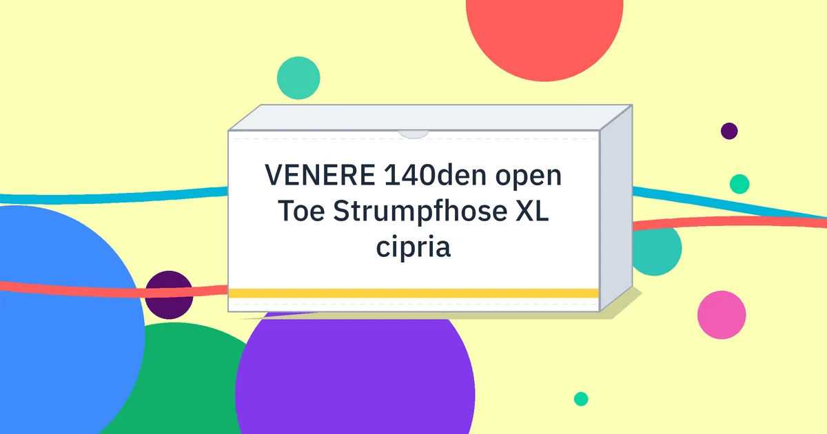 Symbolbild: Packung mit der Aufschrift VENERE 140den open Toe Strumpfhose XL cipria (PZN 16174127) – Verfügbarkeit und Bezug in Apotheken in Frankfurt am Main
