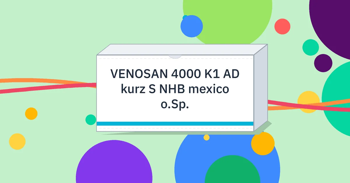 Symbolbild: Packung mit der Aufschrift VENOSAN 4000 K1 AD kurz S NHB mexico o.Sp. (PZN 14423201) – Verfügbarkeit und Bezug in Apotheken in Frankfurt am Main