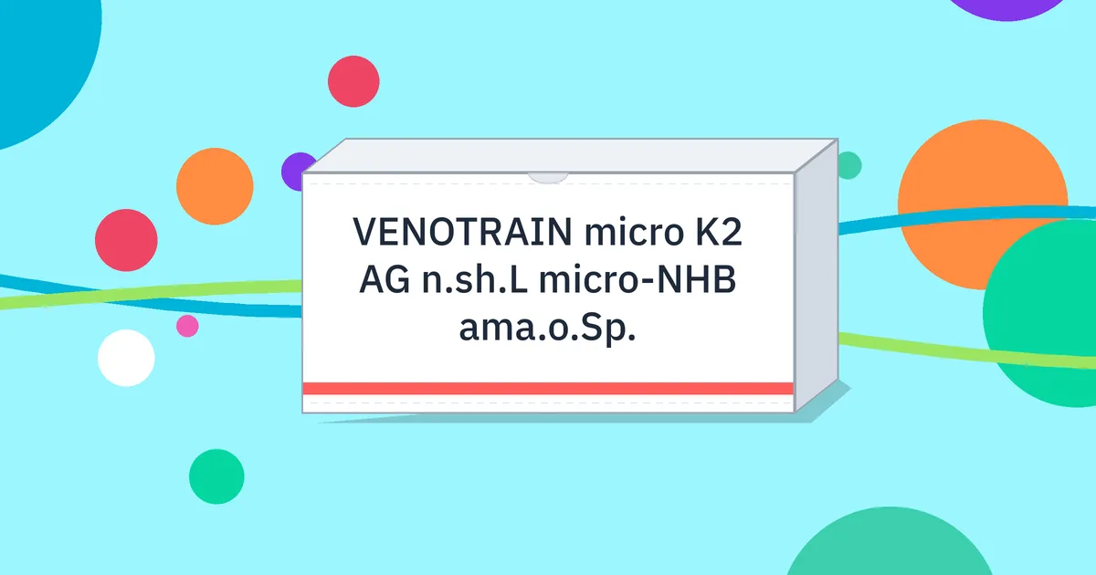 Symbolbild: Packung mit der Aufschrift VENOTRAIN micro K2 AG n.sh.L micro-NHB ama.o.Sp. (PZN 16065881) – Verfügbarkeit und Bezug in Apotheken in Frankfurt am Main