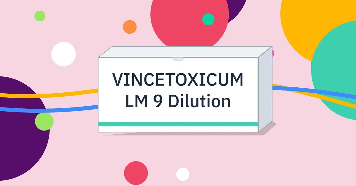 Symbolbild: Packung mit der Aufschrift VINCETOXICUM LM 9 Dilution (PZN 13274414) – Verfügbarkeit und Bezug in Apotheken in Frankfurt am Main