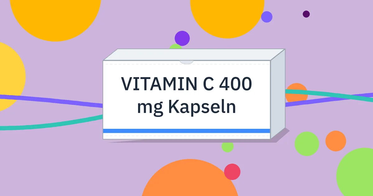 Symbolbild: Packung mit der Aufschrift VITAMIN C 400 mg Kapseln (PZN 19302548) – Verfügbarkeit und Bezug in Apotheken in Frankfurt am Main
