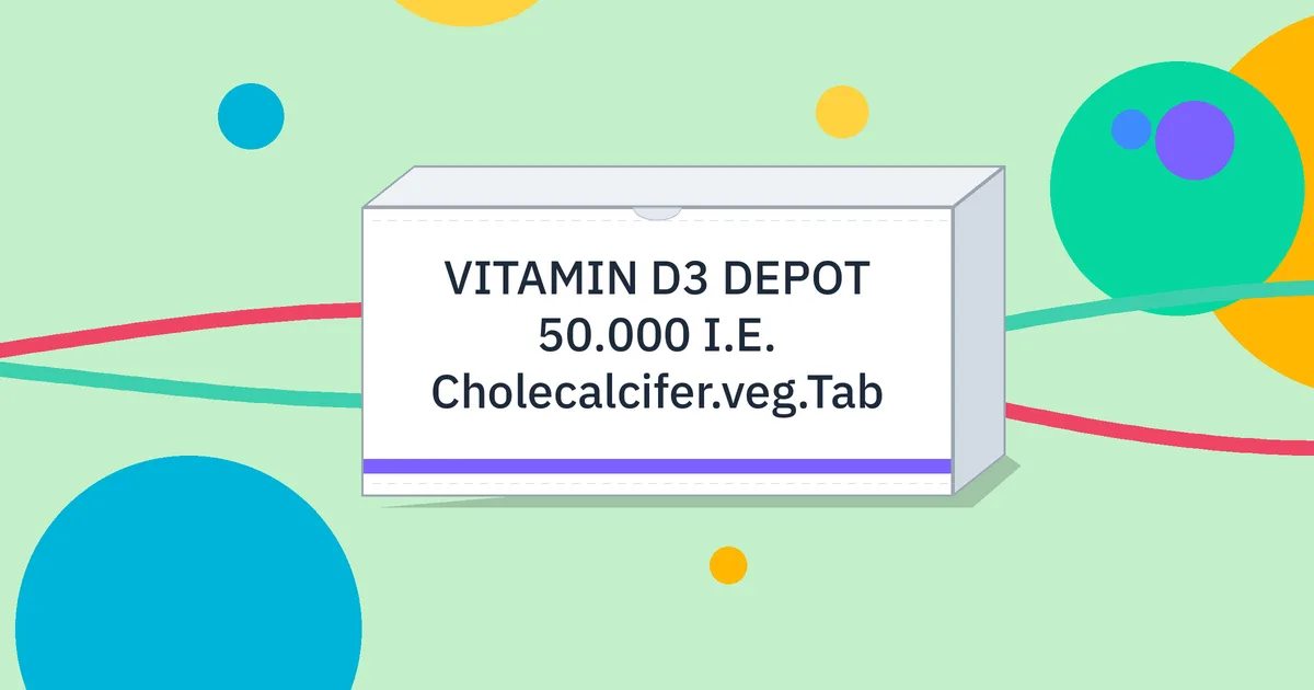 Symbolbild: Packung mit der Aufschrift VITAMIN D3 DEPOT 50.000 I.E. Cholecalcifer.veg.Tab (PZN 18211022) – Verfügbarkeit und Bezug in Apotheken in Frankfurt am Main