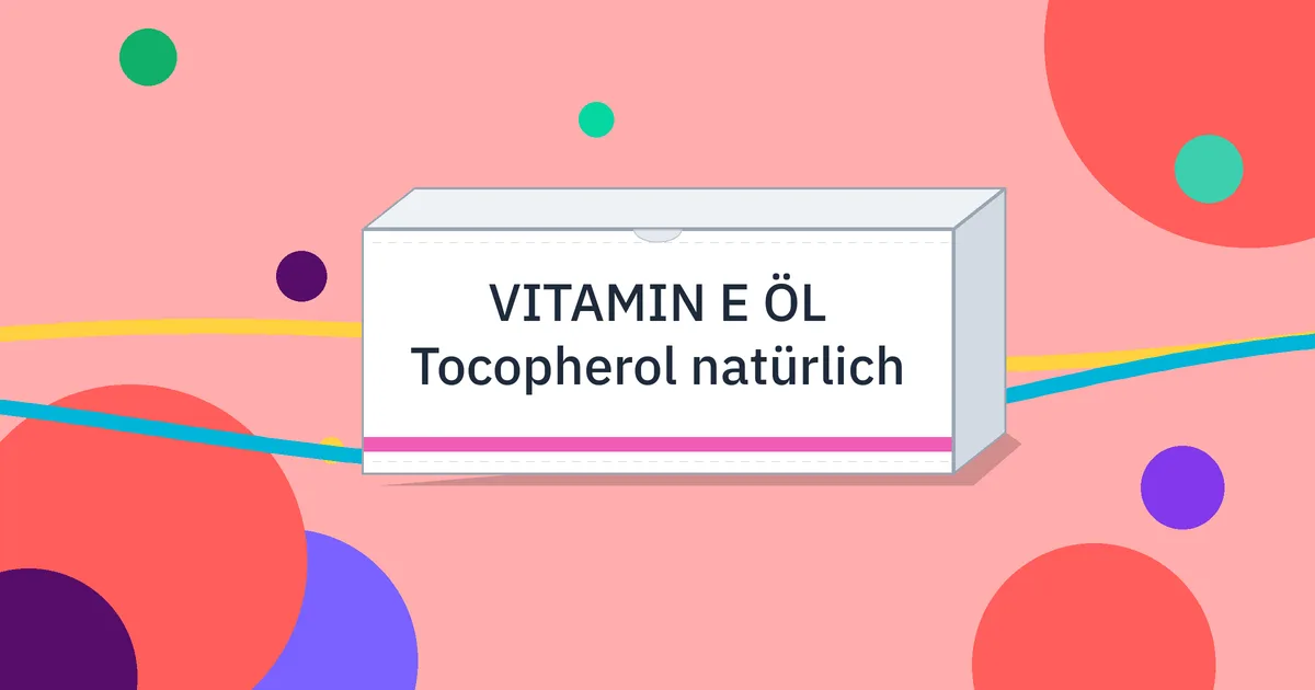 Symbolbild: Packung mit der Aufschrift VITAMIN E ÖL Tocopherol natürlich (PZN 12445210) – Verfügbarkeit und Bezug in Apotheken in Frankfurt am Main