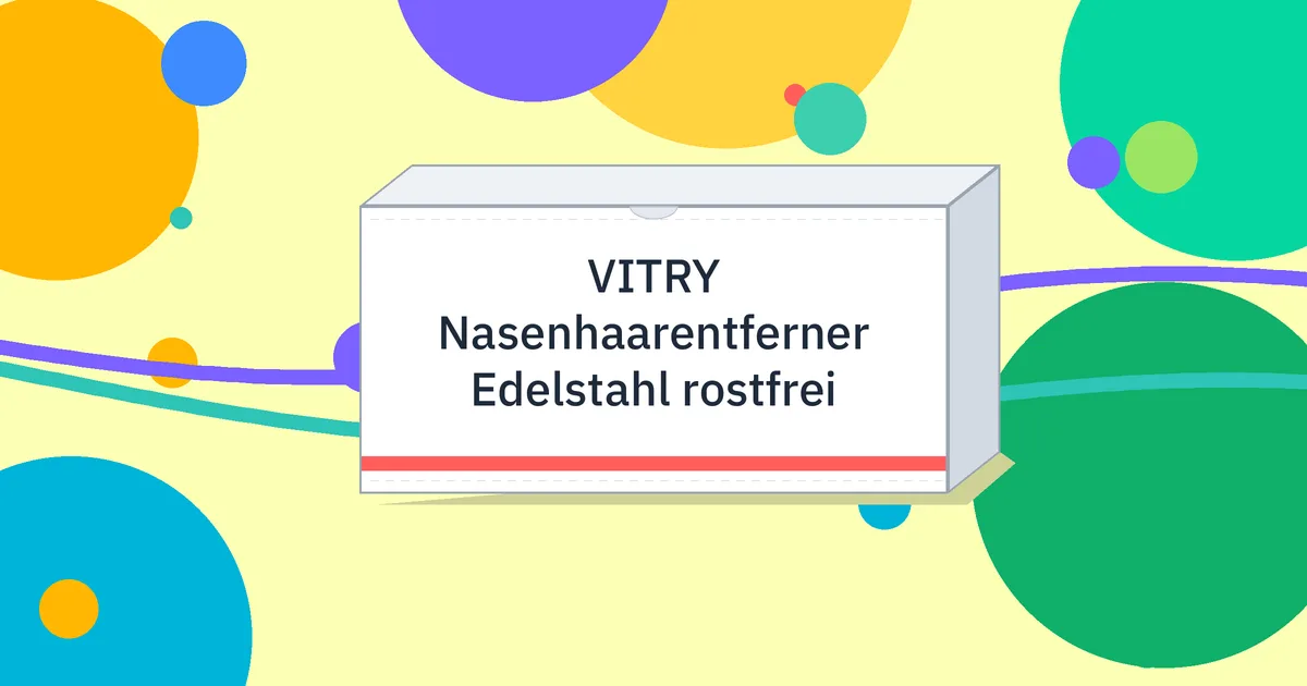 Symbolbild: Packung mit der Aufschrift VITRY Nasenhaarentferner Edelstahl rostfrei (PZN 05043758) – Verfügbarkeit und Bezug in Apotheken in Frankfurt am Main